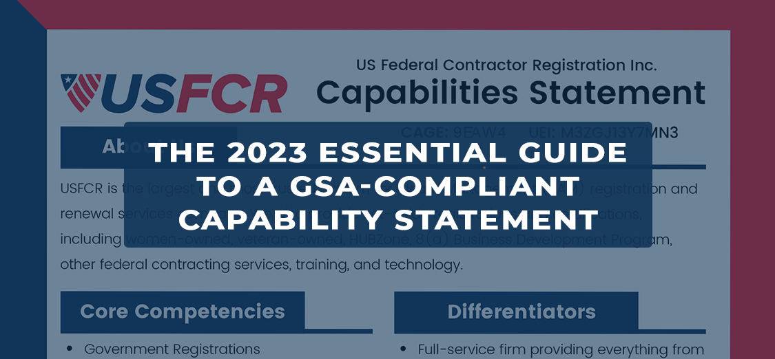 The 2023 Essential Guide to a GSA-Compliant Capability Statement